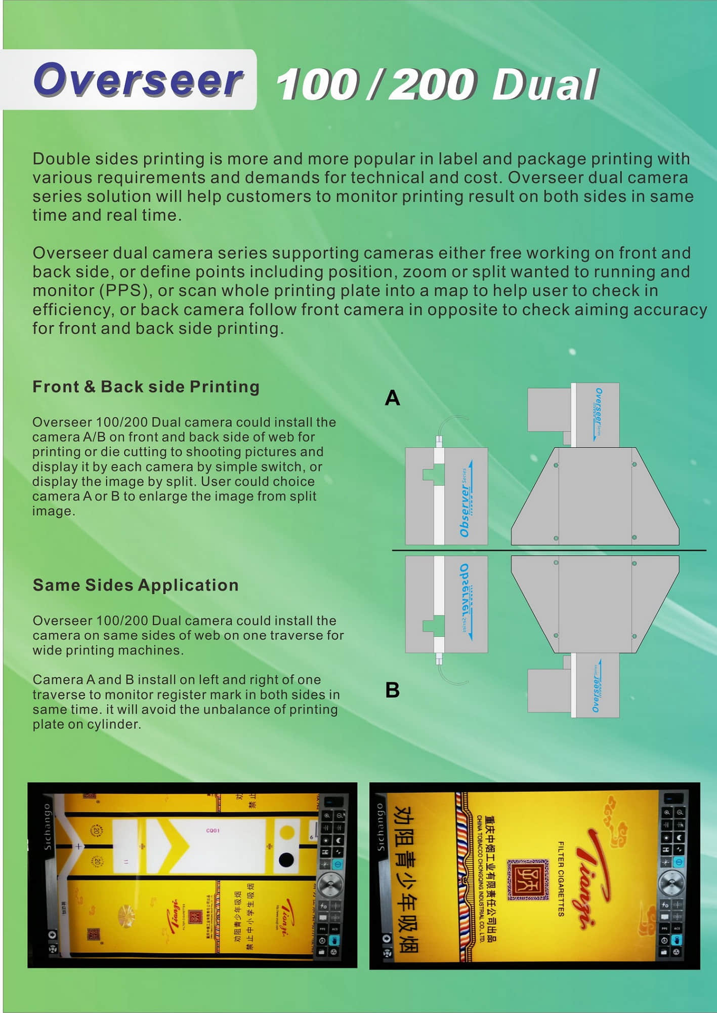 SICHANGO OV100 series Camera Video Web Inspection System For Label ...