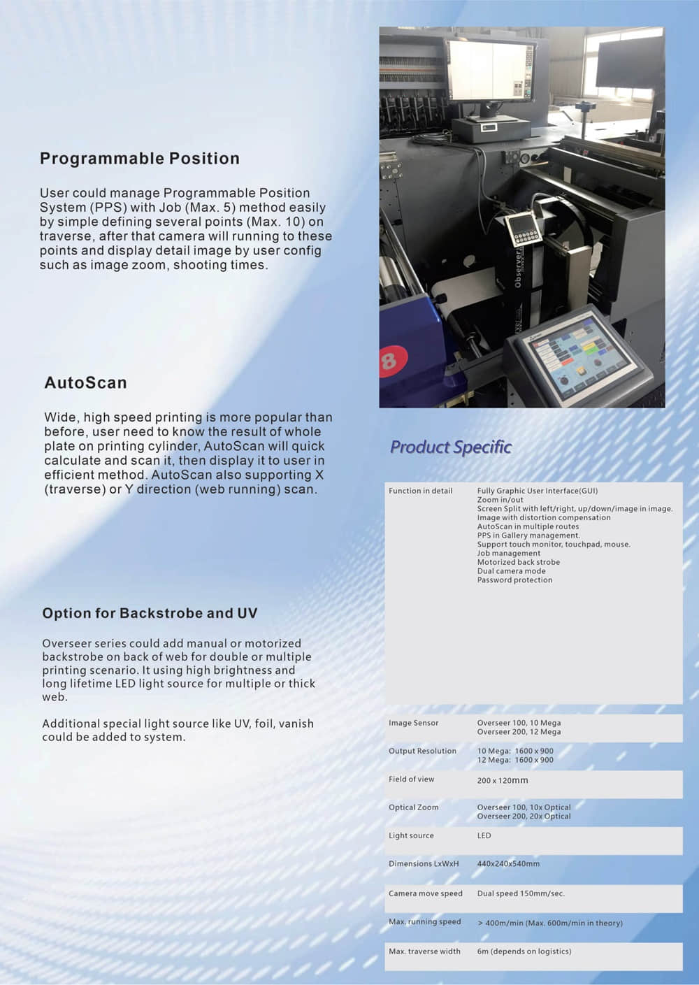 Front and Back Two Sides Dual Cameras Register Web Inspection System ...